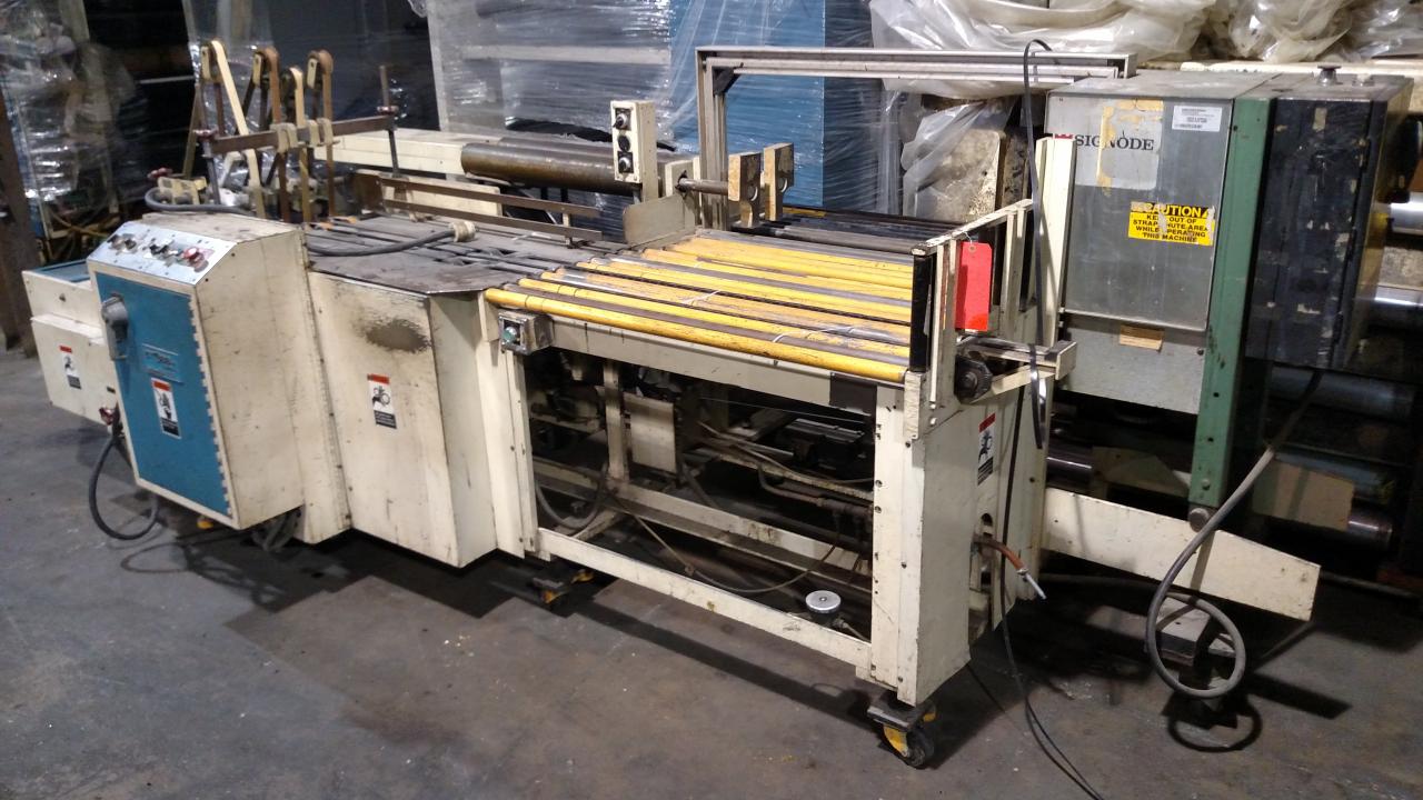 Lot #38: Stobb PXC Vertical Stacker Bundler w/ Signode Strapper - WireBids